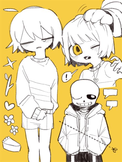 Chara Sans And Toriel Undertale Drawn By Tadeno Danbooru
