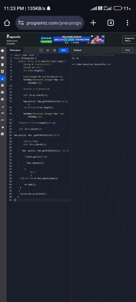 Java Codingchallenge Algorithms Hashmap Slidingwindow Programming