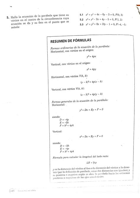 Solution Ejercicios De La Parabola Resueltos Studypool