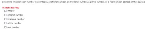 Solved Determine Whether Each Number Is An Integer A Chegg