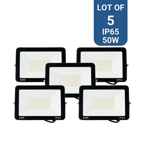 Pack De Projecteurs Led Ext Rieur W Lm W Ip Blanc Neutre Leroy Merlin