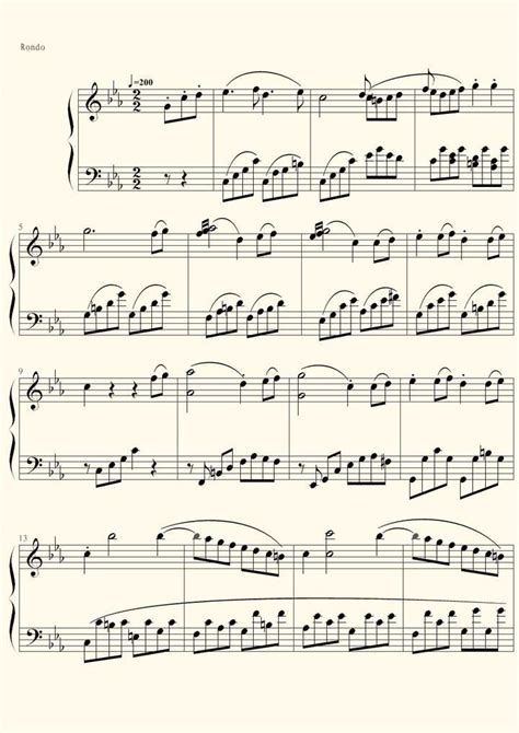 悲怆第三乐章 艺考容易拿高分的曲子悲怆第三乐章钢琴谱