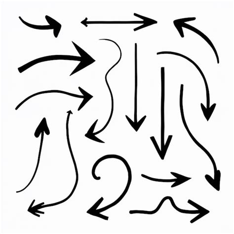 Premium Vector Assortment Of Dynamic Black Arrows Varied In Direction