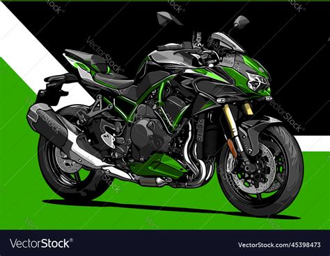 Naked Bike Four Cylinder Template Royalty Free Vector Image