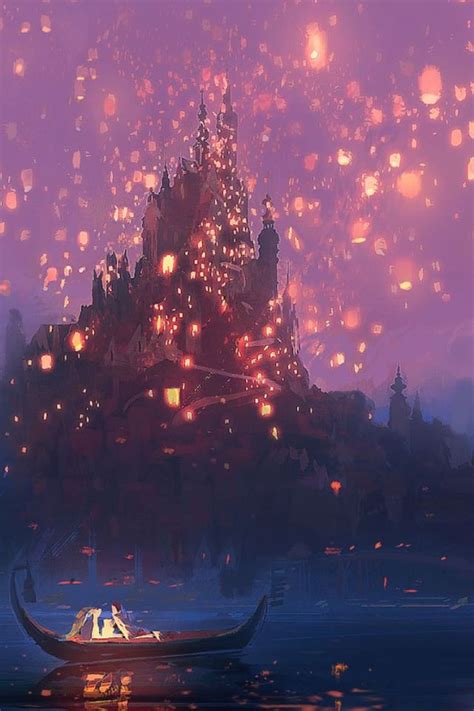 Tangled Lanterns Concept Art Tangled Concept Art Disney Paintings