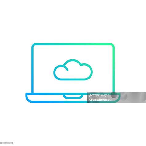 cloud computing gradient line icon the icon is suitable for web design mobile apps ui ux and gui