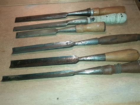 Antique Tools Woodworking Gouges Lot Chisels Keen Kutter Ovb G I Mix