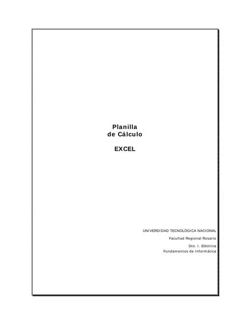 PDF Planilla de Cálculo EXCEL frro utn edu ar Aneexxoo II