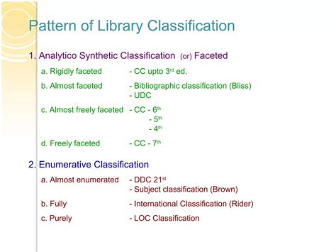 Library Classification Ppt