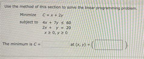 Solved Use The Method Of This Section To Solve The Linear