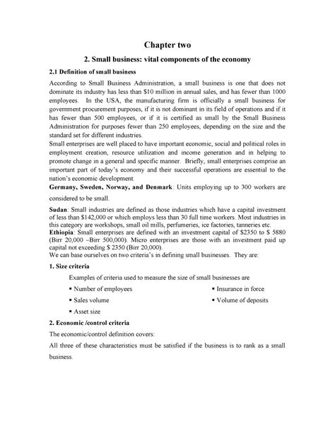 Chapter 2 1 Chapter Two 2 Small Business Vital Components Of The