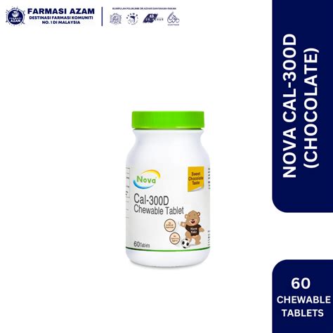 Nova Cal 300d Chocolate Chewable Tab 60s Shopee Malaysia