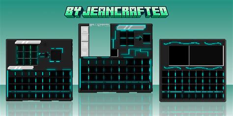 Darkerneon Cyan Gui And Hub Minecraft Texture Pack