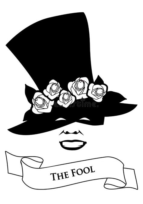 Concepto De La Carta De Tarot El Tonto Comod N Sombrero Con La Flor Y