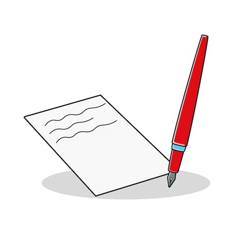 Premium Vector Pen And Paper Vector Illustration Outline Vector Sign