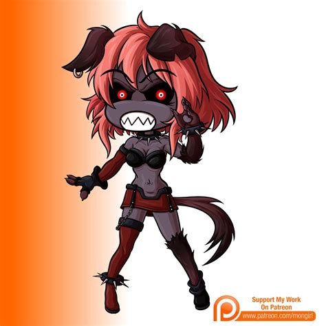 Hell Hound Girl Will Bite You Monster Girl Chibi Hound