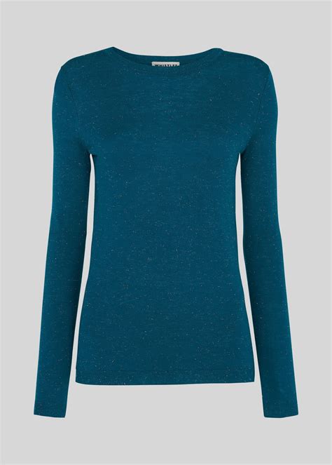Teal Annie Sparkle Knit Whistles