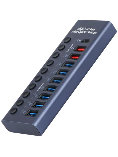 Usb 3 0 허브 소켓 스위치 멀티 탭 멀티 포트 도킹 스테이션 충전기 멀티 전원 공급 장치 멀티 컨택트 10 포트