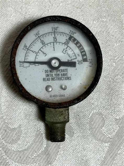 Large Vintage Industrial Dial Gauge Rare Steampunk £8 94 Picclick Uk