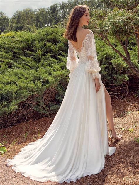 Rustic Boho Wedding Dress Romantic Country Wedding Dress Etsy