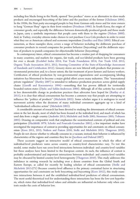 Ethical Consumerism In Global Perspective A Multilevel Analysis