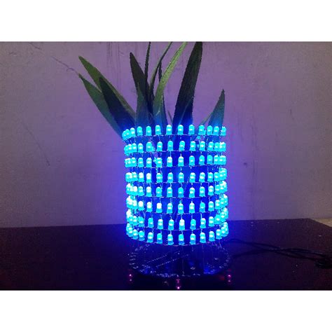 DIY LED Light Cube Cylinder Music Spectrum Electronic Kit LEDs Mm Flashing Kit Remote