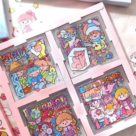 พร้อมส่ง สติ๊กเกอร์ 100แผ่น พร้อมกล่อง รุ่น Zm 9456 Sticker Pvc น่ารักกันน้ำ สําหรับตกแต่ง