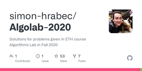 GitHub Simon Hrabec Algolab 2020 Solutions For Problems Given In ETH