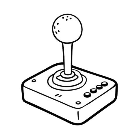 Retro Arcade Joystick Vector Illustration Nostalgic Gaming Controller