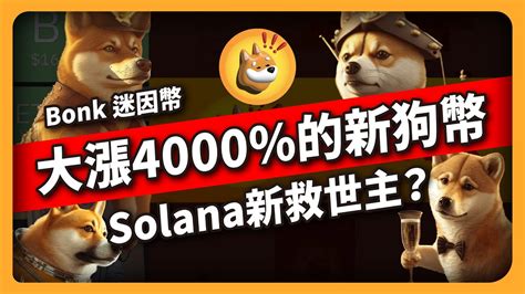 大漲4000的新狗幣bonk Solana新救世主？bonk迷因幣（584集 Youtube