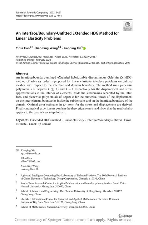an interface boundary unfitted extended hdg method for linear