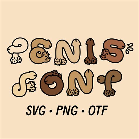 Penis Font Svg Png Funny Cartoon Naughty Designs Downloads Png