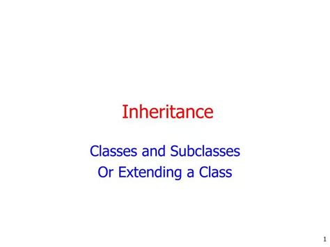 Ppt Inheritance Powerpoint Presentation Free Download Id5549435