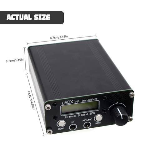 Usdr Usdx + V2 Plus 8 밴드 SDR 전체 모드 HF SSB QRP 고주파 트랜시버, 사양: 전원 공급 장치 없음