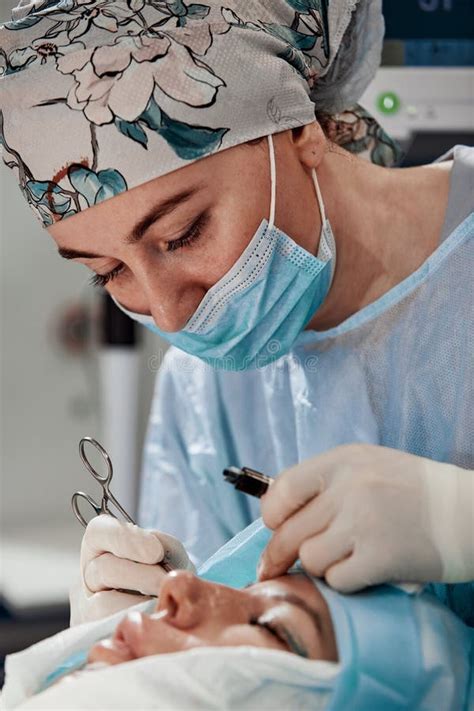 Blepharoplasty Plastic Surgery Operation For Modifying The Eye Region Of The Face In Medical