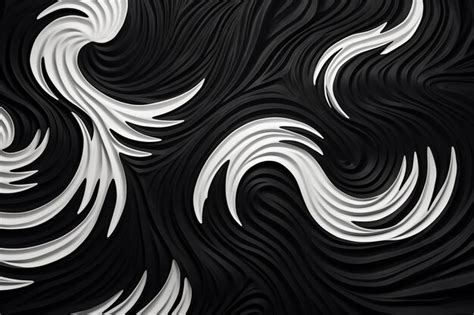Premium Ai Image Monochrome Abstract Finger Swirl Texture Generative Ai