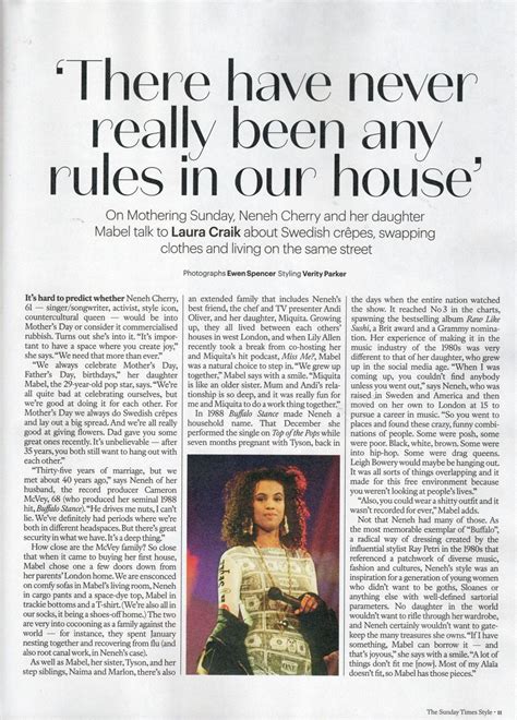Mabel Mcvey And Neneh Cherry A Dynamic Duo In Style Magazine • Celebmafia
