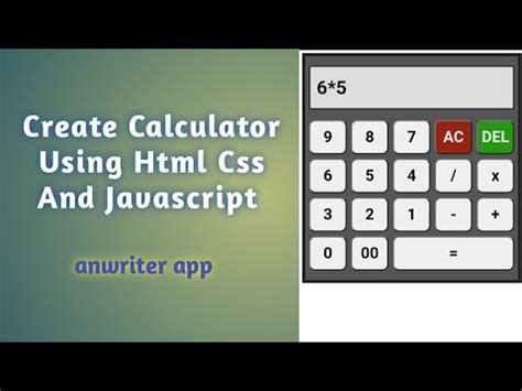 Create Calculator Using Html Css And Javascript YouTube