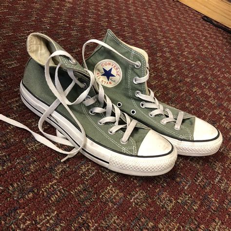 Green Converse Size 75 Converse Shoes Sneakers Depop