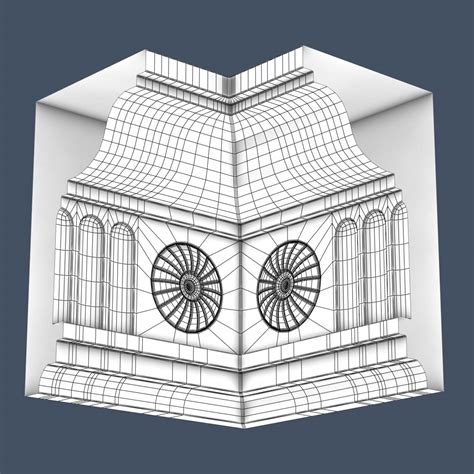 장식용 크라운 몰딩 3d 모델 15 Obj Free3d