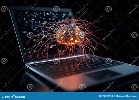 Artificial Intelligence With Neural Networks On Laptop Monitor Screen