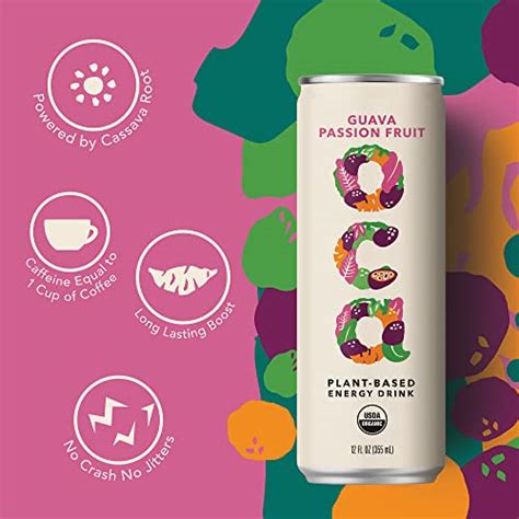 Oca Plant Based Energy Drink Natural Low Sugar Organic Energy