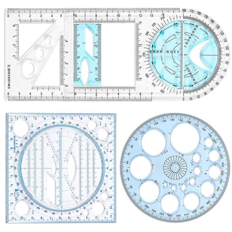 Geometric Ruler Drawing Drafting Ruler Multifunctional Architecture