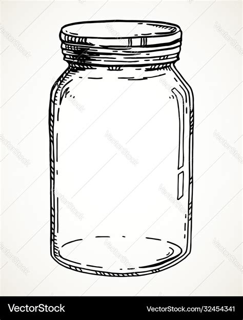 Hand Drawn Mason Jar Royalty Free Vector Image