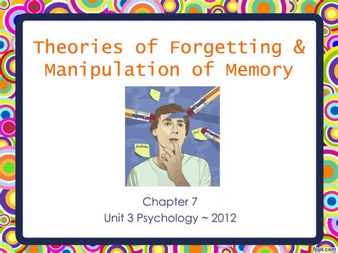 Ppt Theories Of Forgetting And Manipulation Of Memory Powerpoint