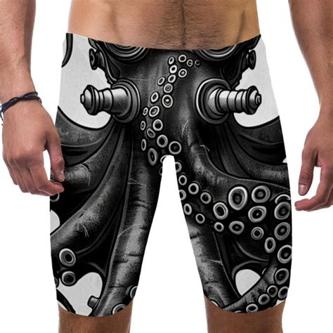Swim Jammers For Men Mens Bikini Swimwear Octopus Ocean Animal Squid
