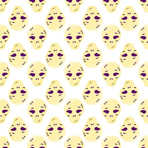 Halloween Skull Emotion Color Scary Pattern Vector 27791308 Vector Art At Vecteezy