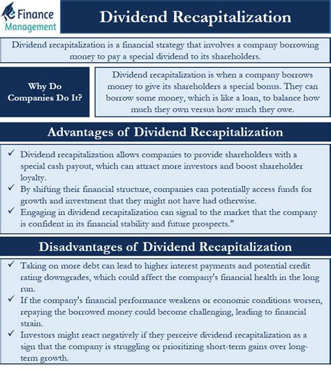 Dividend Recapitalization With Example Efinancemanagement