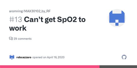 can t get spo2 to work · issue 13 · aromring max30102 by rf · github