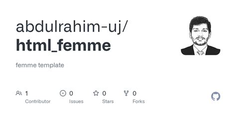 Github Abdulrahim Ujhtmlfemme Femme Template
